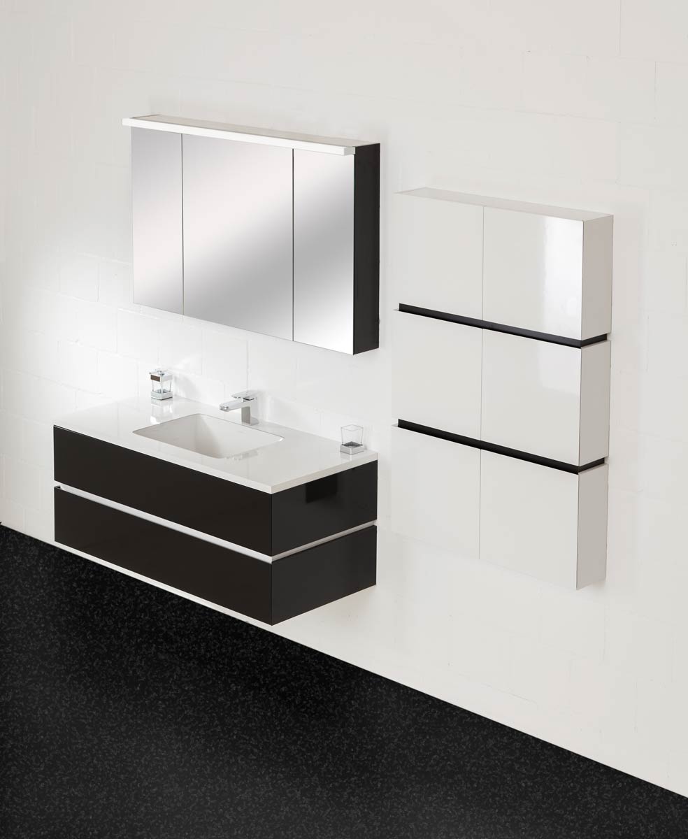 Badmöbel für Einbaubecken: Gehro, das Möbel mit dem Gehrungsschnitt